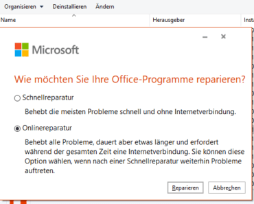 Microsoft Office: Fehler 0xc0000142 - HDWH.de
