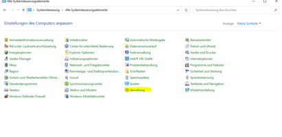 Verwaltungstools in Windows 10 öffnen - wie geht das?