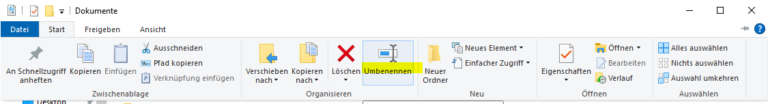 Ordner in Windows 10 umbenennen - Tipps zum Ordnerumbenennen