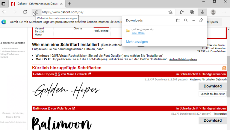 Windows 11: Schriftarten installieren - kostenlos Schriftarten herunterladen
