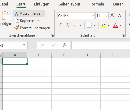 Gitternetzlinien in Microsoft Excel ausgeblendet