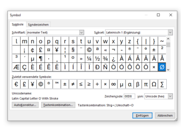 Das Durchmesser-Zeichen mit der Tastatur erzeugen - HDWH.de