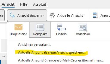 Outlook Ansicht ändern - HDWH.de
